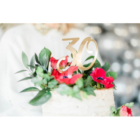 Topper 30 anos 19 cm - FestasMix.pt